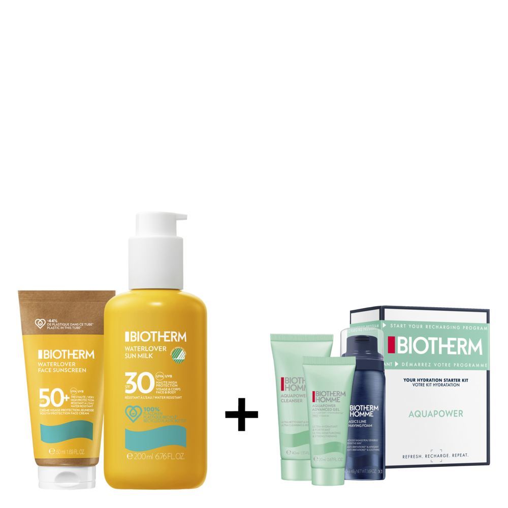 BIOTHERM Waterlover Face Sunscreen SPF 50 & Waterlover Sun Milk SPF 30